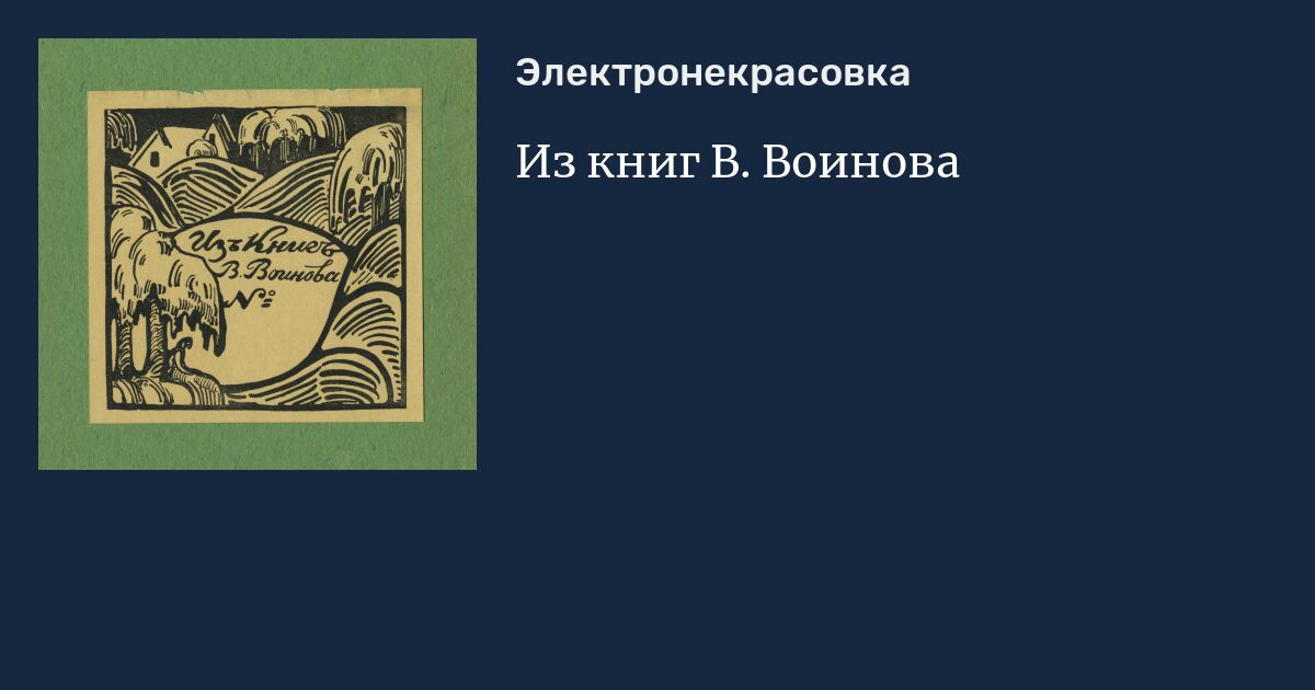 Из книг В Воинова